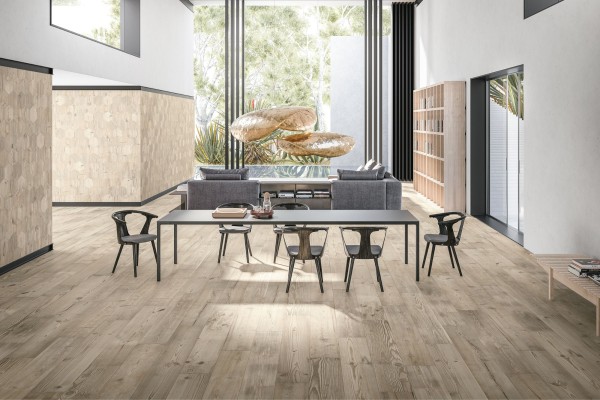 Fliese Holzoptik rustikal 15x90 cm Cortina Natural braun